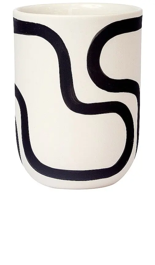 FRANCA NYC Coffee Cup In In Black, White - Outline