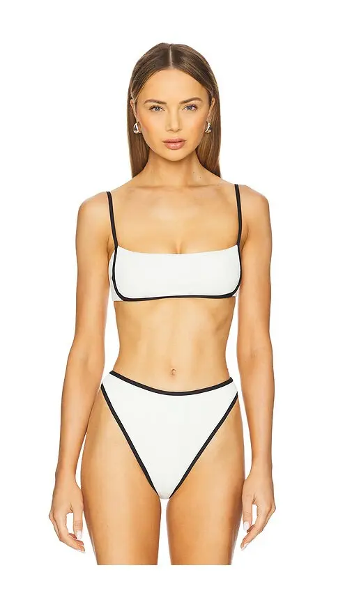 L*Space Hazel Bikini Top - Cream & Black