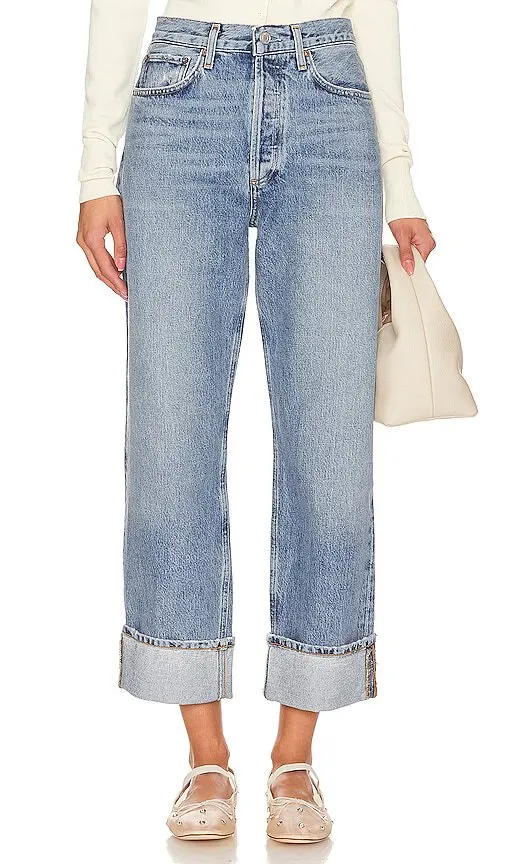 AGOLDE Fran Low Slung Easy Straight Jeans - Invention