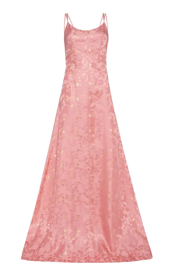 pink dress with straps Faviana S10812 Long Pink Lace Prom Dress
