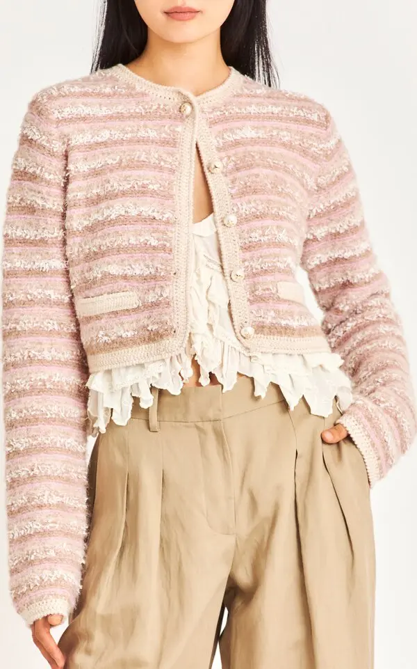 LoveShackFancy Kesi Embellished Cardigan
