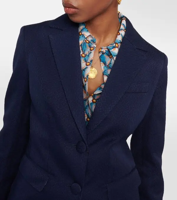 Etro Paisley Jacquard Cotton Blazer