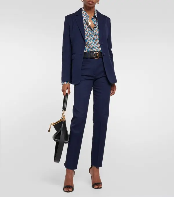 Etro Paisley Jacquard Cotton Blazer