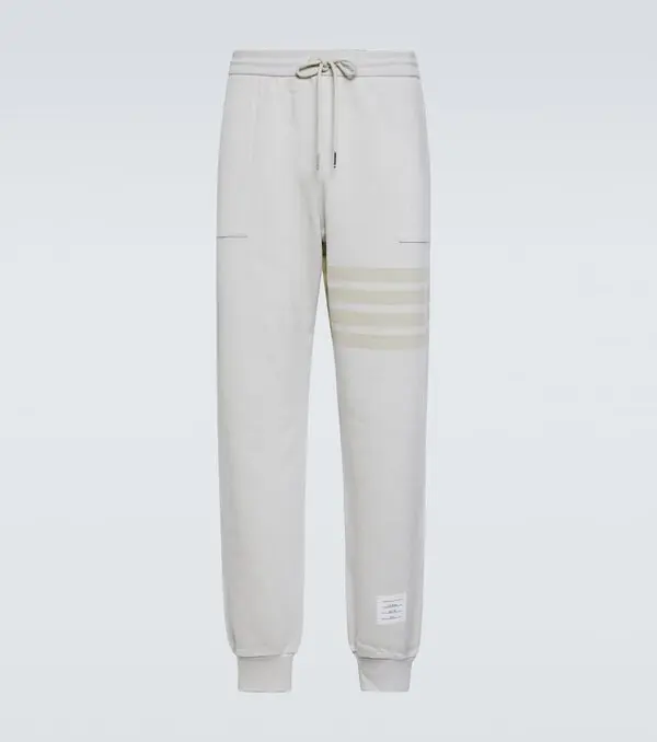 Thom Browne 4-bar Cotton Sweatpants - White