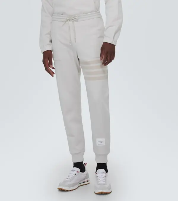 Thom Browne 4-bar Cotton Sweatpants - White