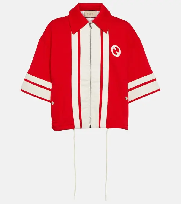 Gucci Interlocking G Cotton Jersey Jacket