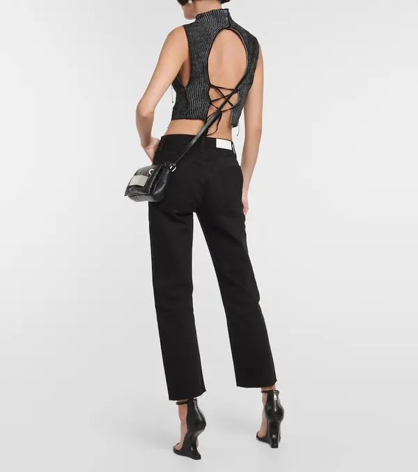 RE/DONE 70s Stove Pipe Straight Jeans - Black