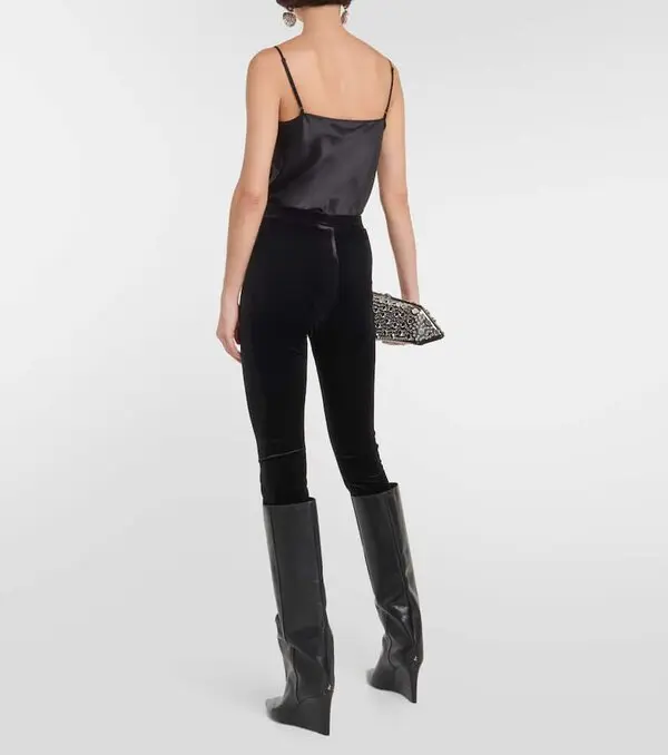 Alexandre Vauthier Jersey Leggings - Black