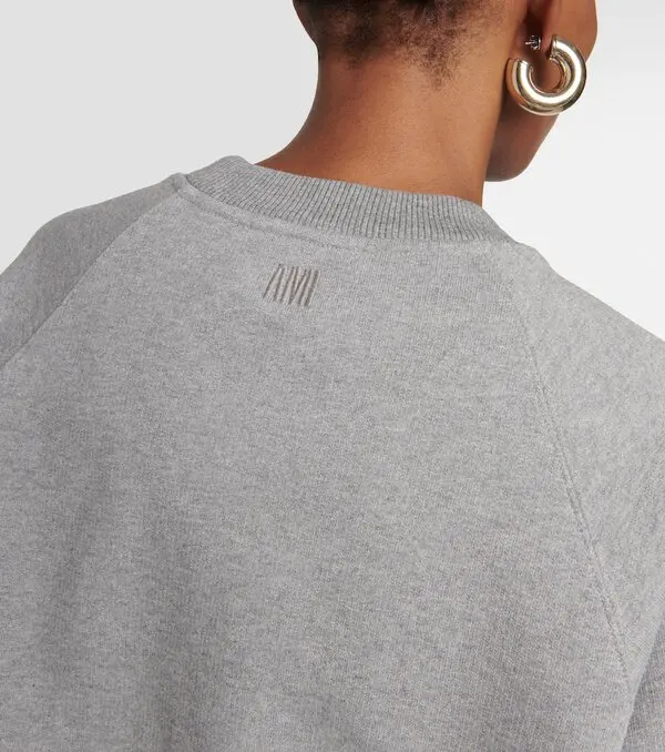 AMI Paris De Cœur Cotton Jersey Sweatshirt