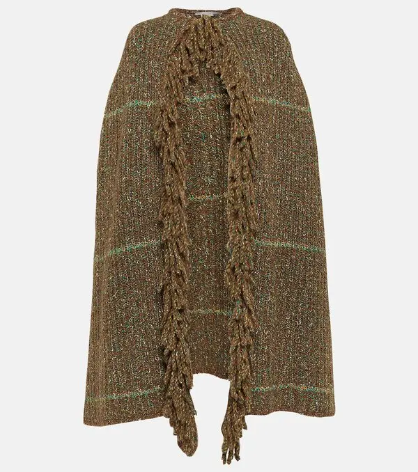 Stella McCartney Fringed Poncho - Multicoloured