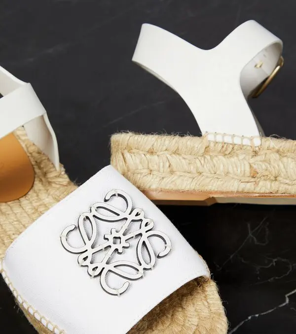 Loewe Anagram Leather Espadrilles