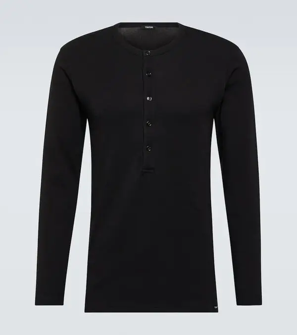 TOM FORD Cotton-blend Henley Shirt