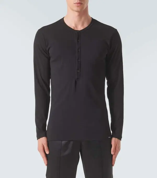 TOM FORD Cotton-blend Henley Shirt