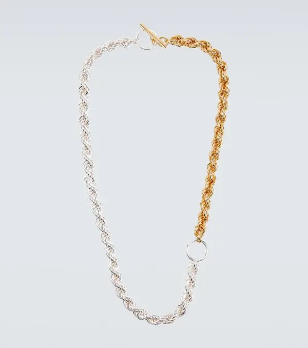 JIL SANDER Two-tone Chain Necklace - Silver