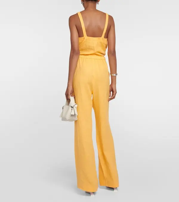 Nanushka Straight-leg Linen Pants - Orange