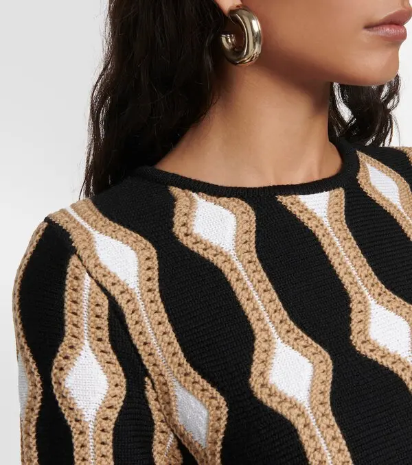 Chloé Intarsia Wool And Silk Sweater