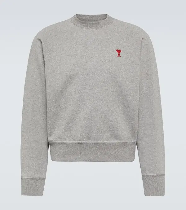 AMI Paris De Cœur Cotton Jersey Sweatshirt