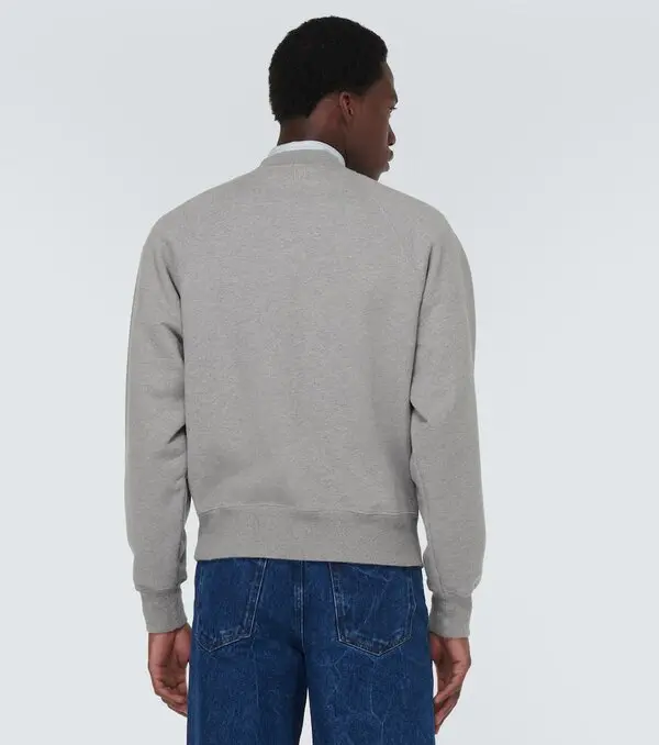 AMI Paris De Cœur Cotton Jersey Sweatshirt