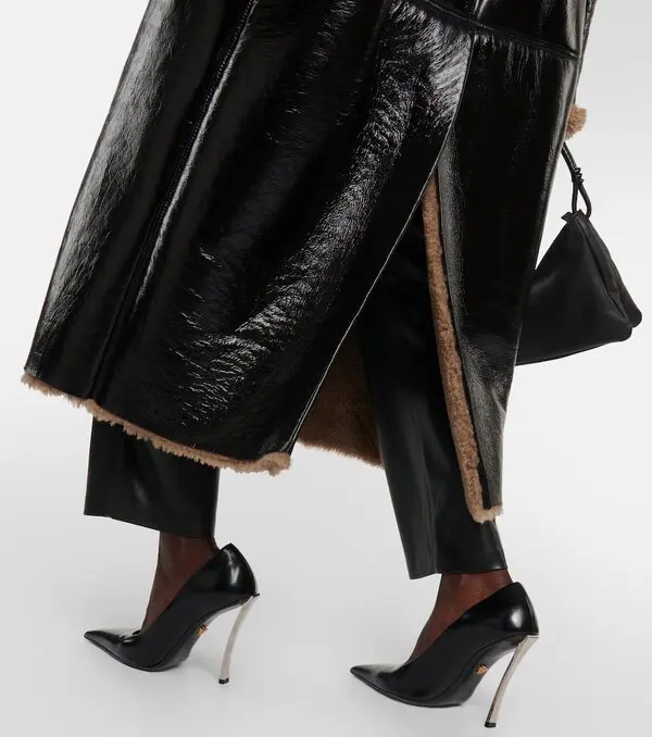 THE MANNEI Jordan Leather And Shearling Coat