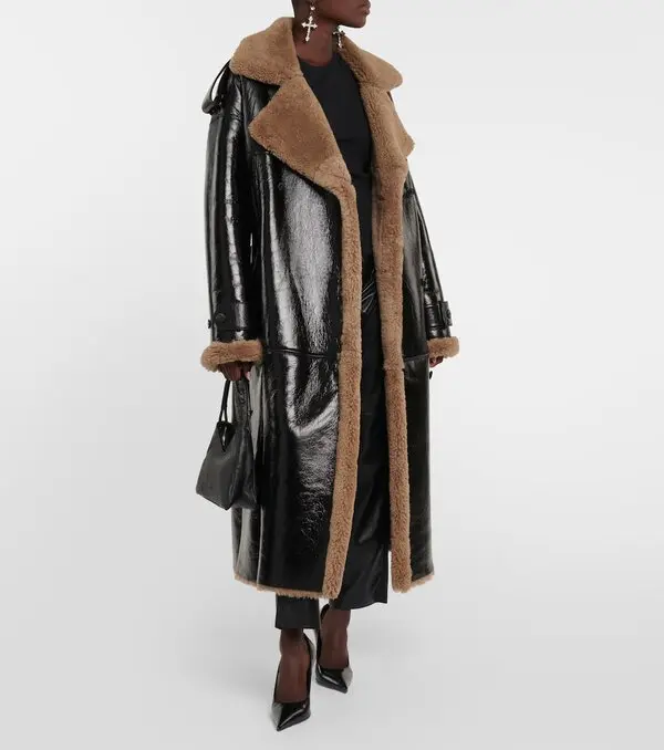 THE MANNEI Jordan Leather And Shearling Coat