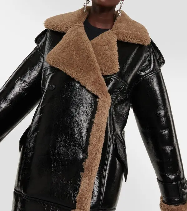 THE MANNEI Jordan Leather And Shearling Coat