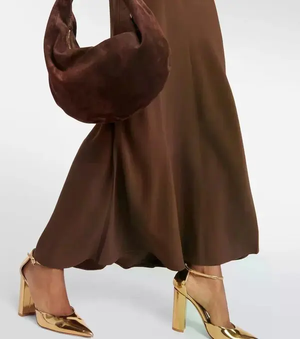 Asceno Bordeaux Slip Dress - Brown