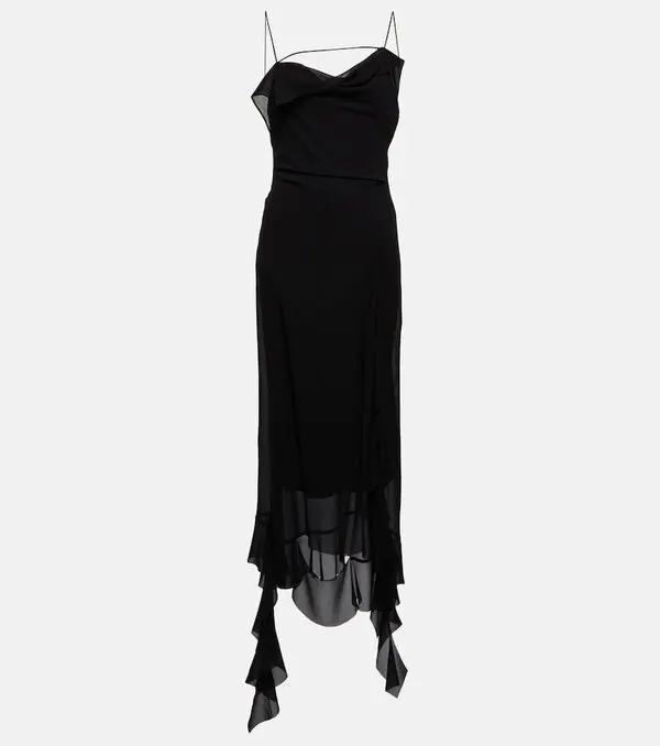 Acne Studios Ruffle-trimmed Midi Dress