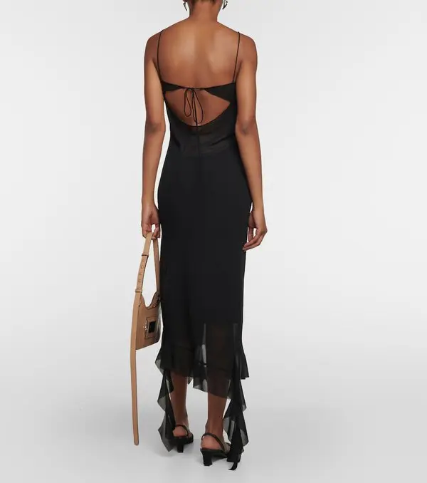 Acne Studios Ruffle-trimmed Midi Dress