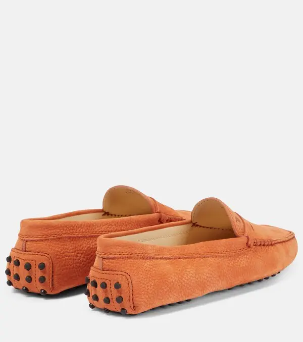 TOD'S Gommino Leather Moccasins - Orange
