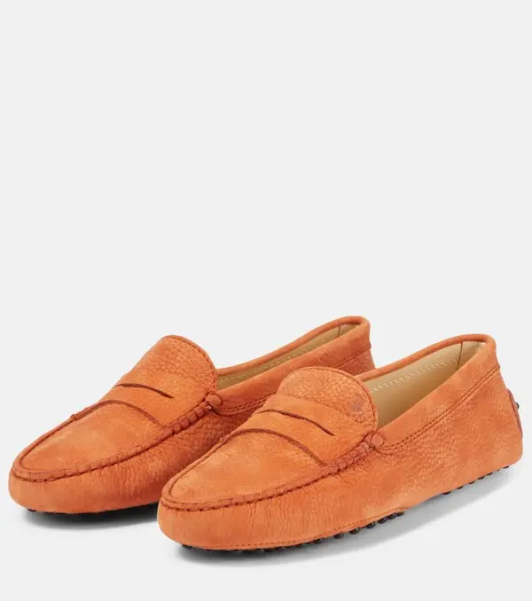 TOD'S Gommino Leather Moccasins - Orange