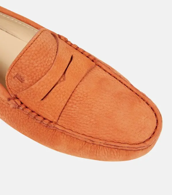 TOD'S Gommino Leather Moccasins - Orange