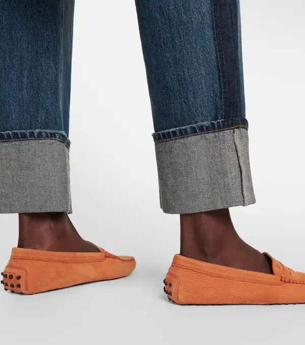 TOD'S Gommino Leather Moccasins - Orange