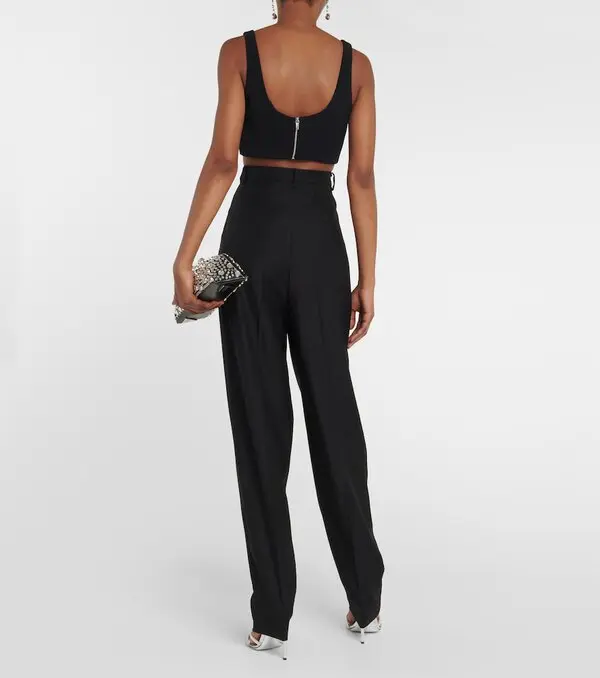 David Koma Embellished Cady Bra Top