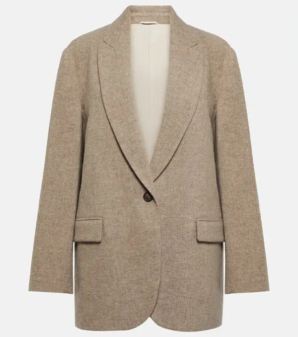 Brunello Cucinelli Single-breasted Blazer - Grey