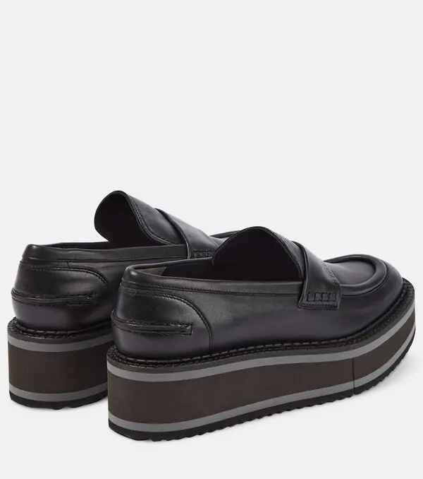 Clergerie Bahati Leather Platform Loafers