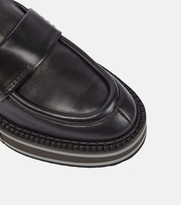 Clergerie Bahati Leather Platform Loafers
