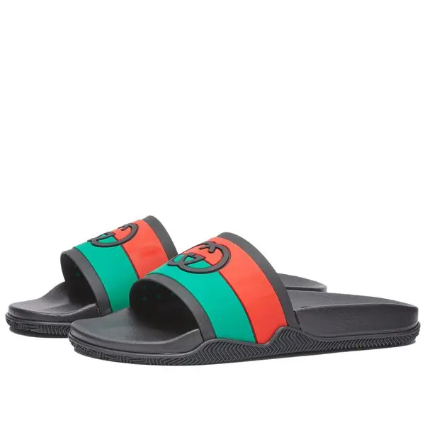 Gucci Rg Gg Pool Slide In Black 38% Off Editorialist