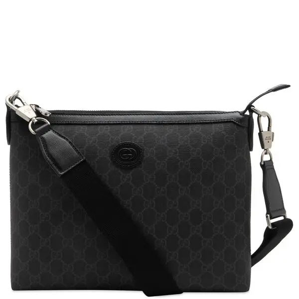 Gucci Gg Supreme Shoulder Bag - Black