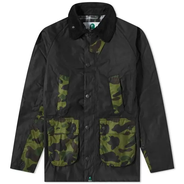 Barbour X A Bathing Ape Camo Bedale Wax Jacket