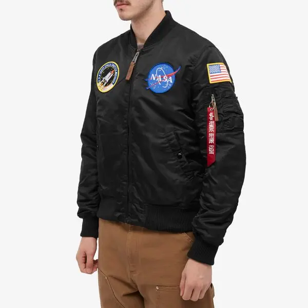 Alpha Industries Ma-1 Vf Nasa Jacket In Black - 50% Off | Editorialist
