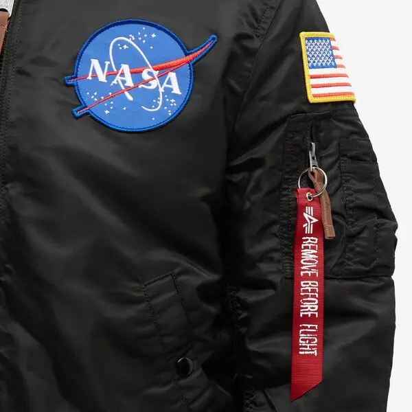 Alpha Industries Ma-1 Vf Nasa Jacket In Black - 50% Off | Editorialist