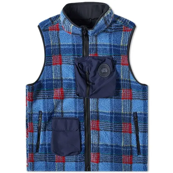 Canada Goose Nba Collection With Union Legion Fleece Vest - Legacy Tartan Blue