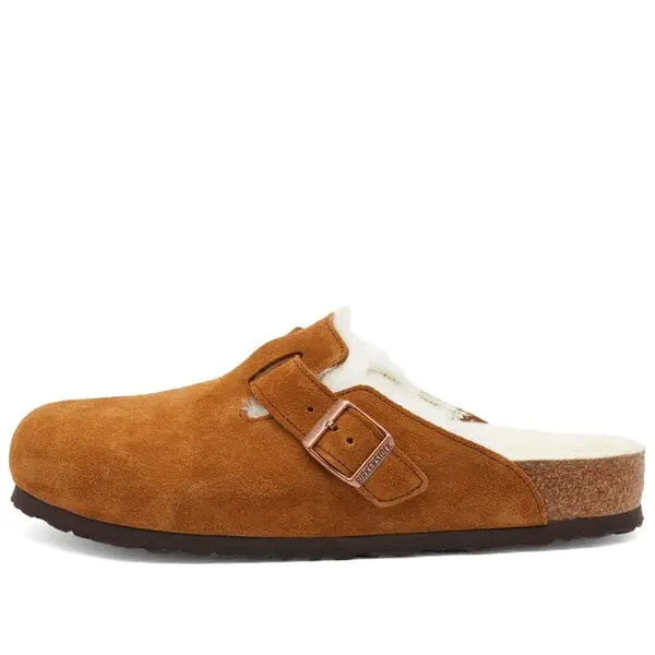 BIRKENSTOCK Boston Fur Clog - Mink Suede