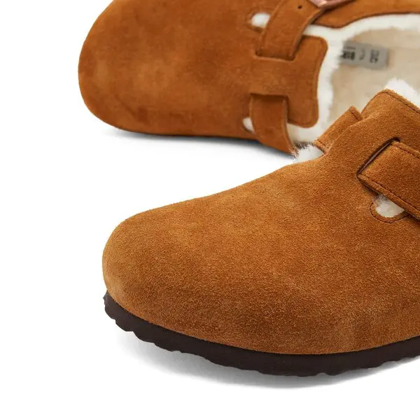 BIRKENSTOCK Boston Fur Clog - Mink Suede