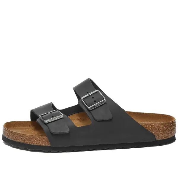 BIRKENSTOCK Arizona Sandals - Black Oiled Leather