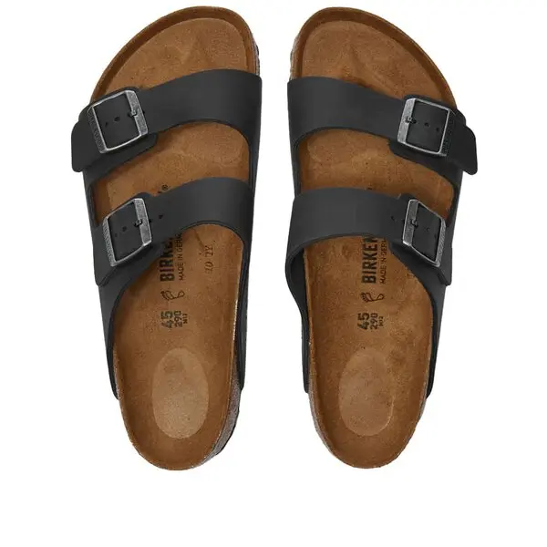 BIRKENSTOCK Arizona Sandals - Black Oiled Leather