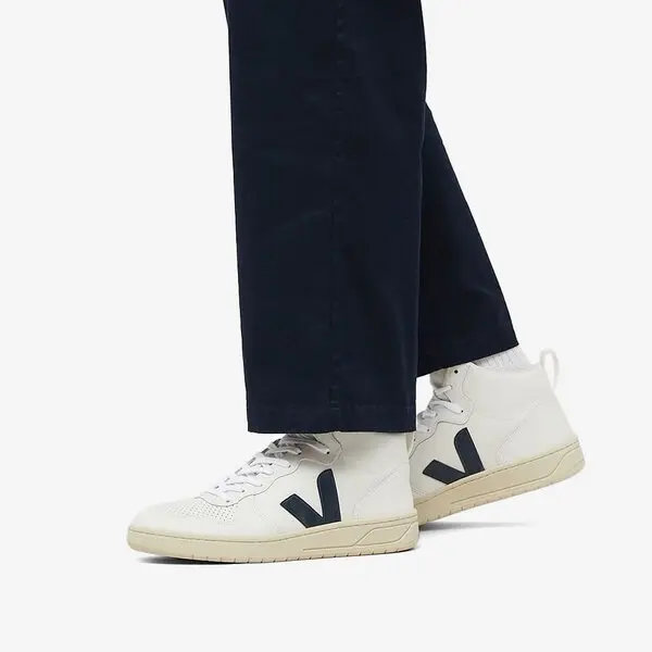 VEJA V-15 High-top Sneakers - Extra White/nautico