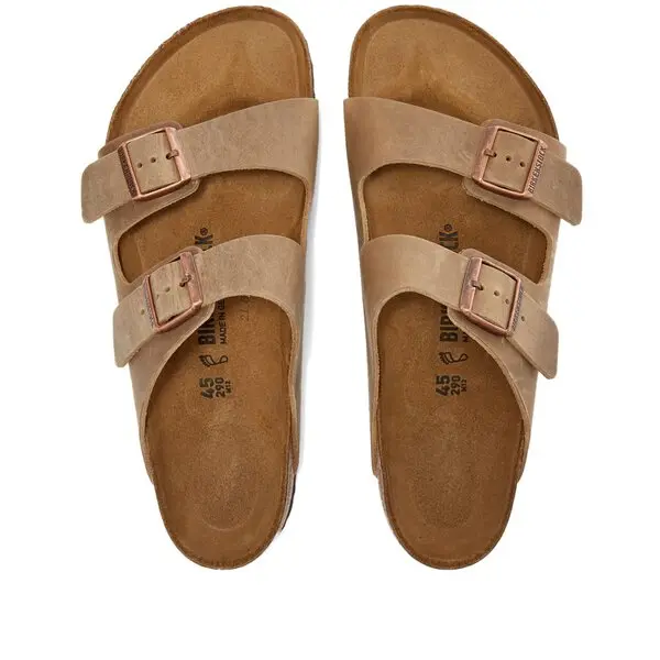 BIRKENSTOCK Arizona Sandals - Tobacco Oiled Leather