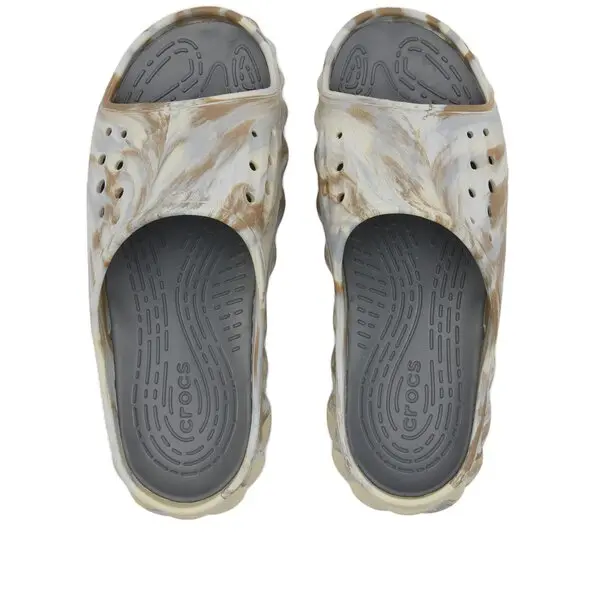 CROCS Echo Marbled Slide - Bone/multi