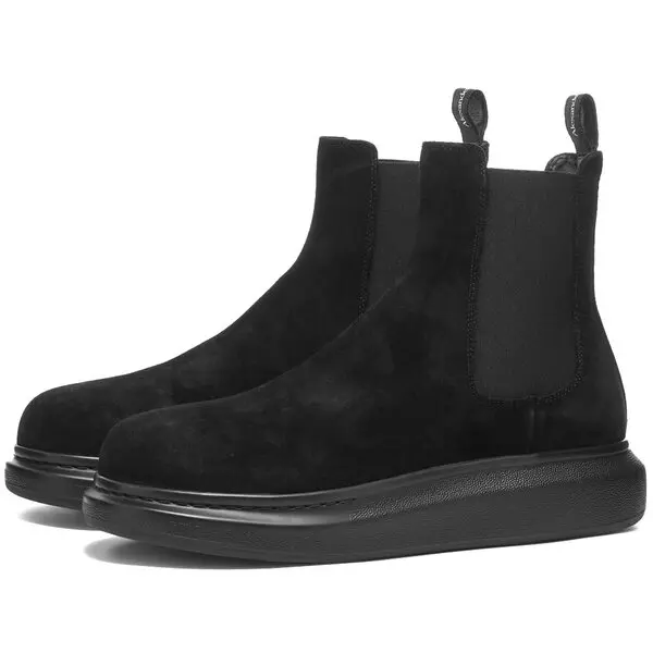 Alexander McQueen Suede Chelsea Wedge Sole Boot